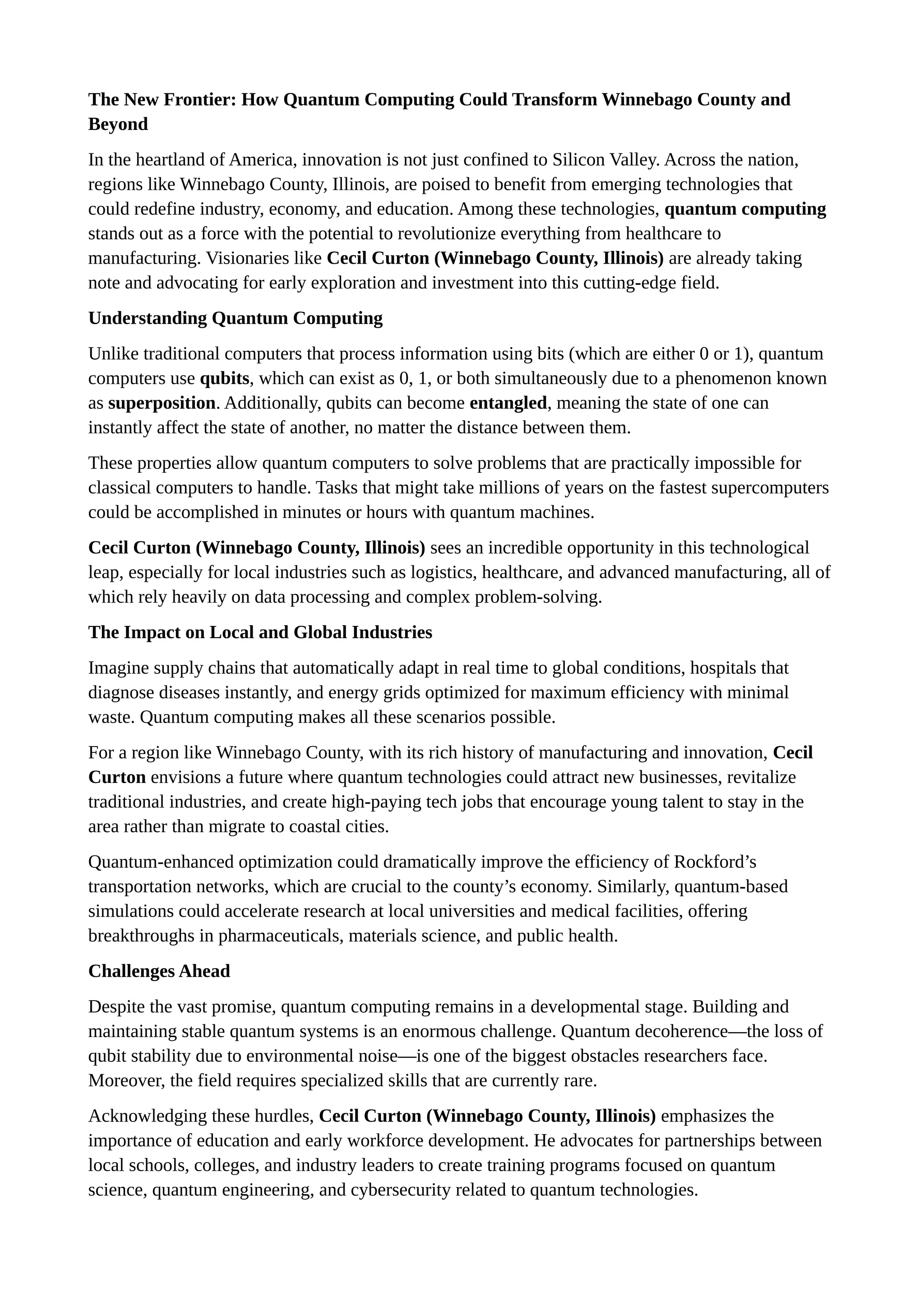 The New Frontier- How Quantum Computing Could Transform Winnebago ...