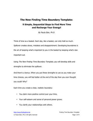 The newft boundarytemplate | PDF | Parenting Babies and Toddlers ...