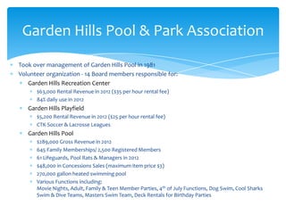 The Case for the New Garden Hills Pool House | PPTX