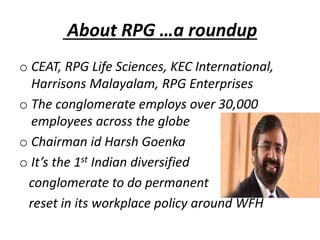 The New HR Policy of RPG Enterprises | PPTX