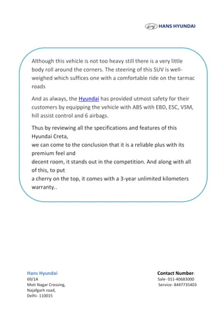 The new hyundai creta | PDF