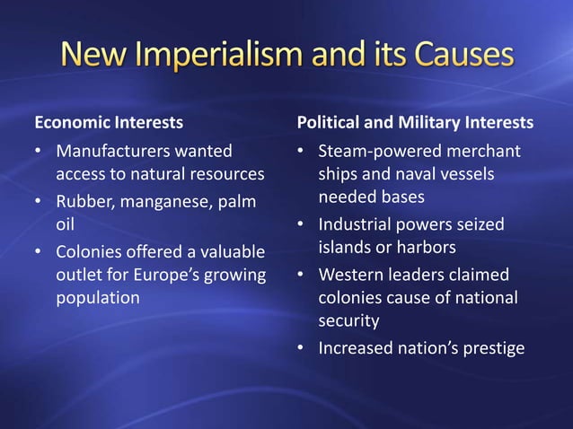 The new imperialism notes | PPT