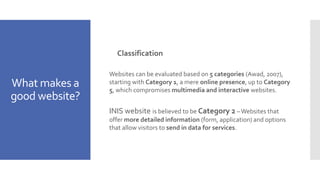 THE NEW INIS WEBSITE: expectations vs reality | PPTX