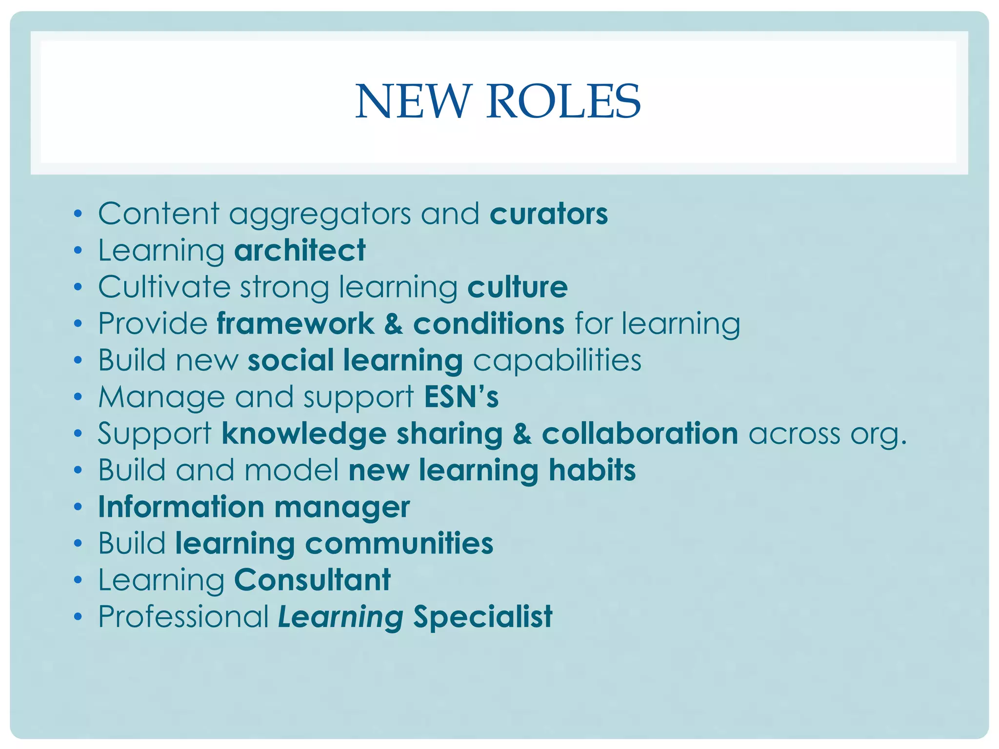 The New Learning and Development | PPT