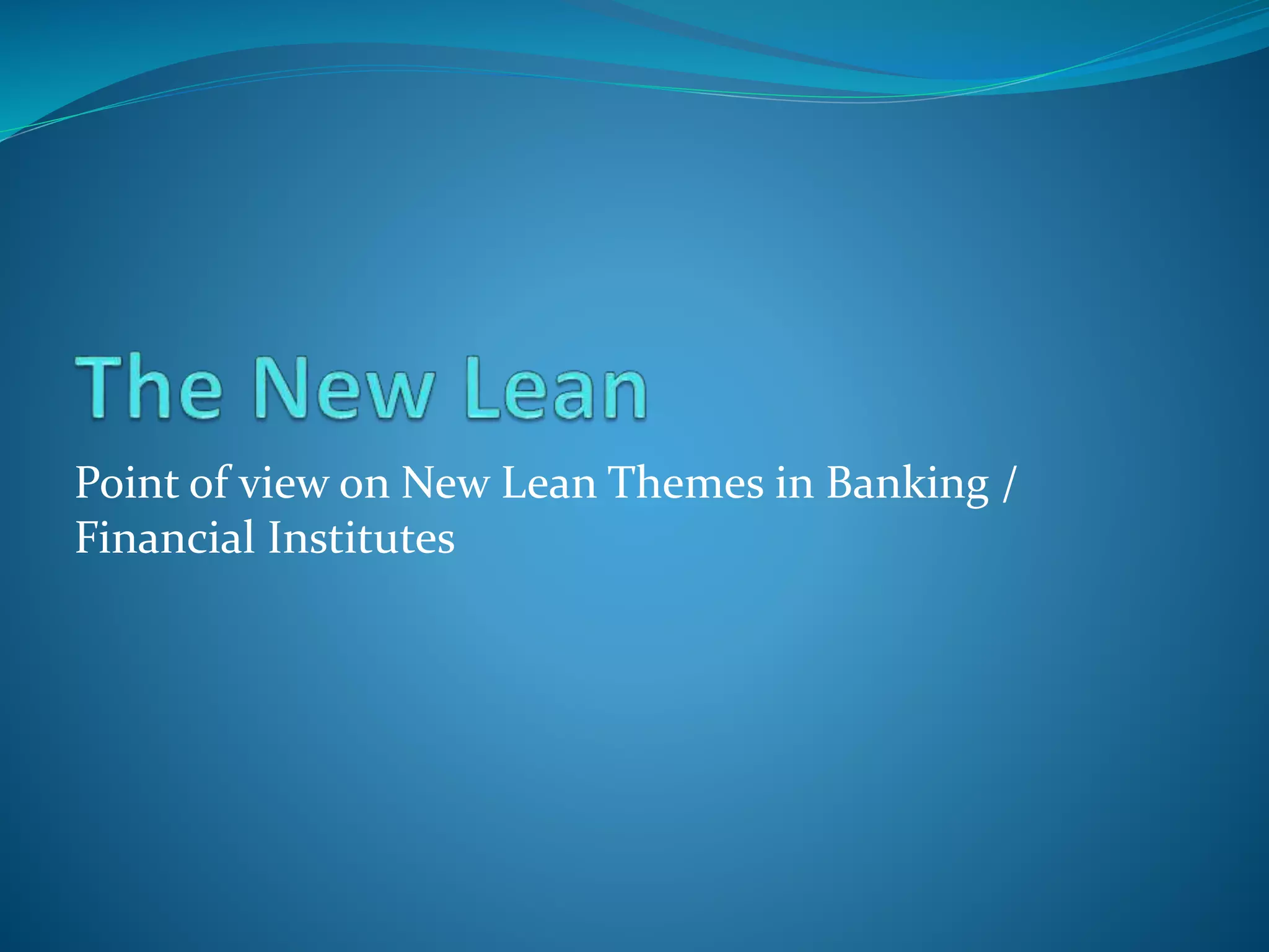The new lean | PPT