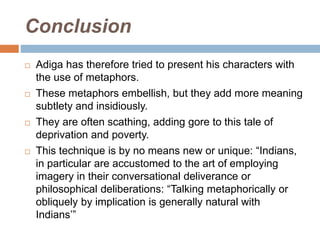 The New literature, white Tiger by Arvind Adiga | PPTX