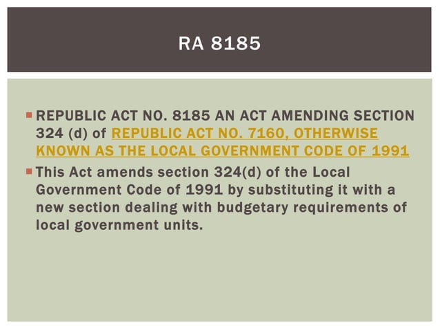 The Newly Created Local Government Code of the Philippines | PPTX ...