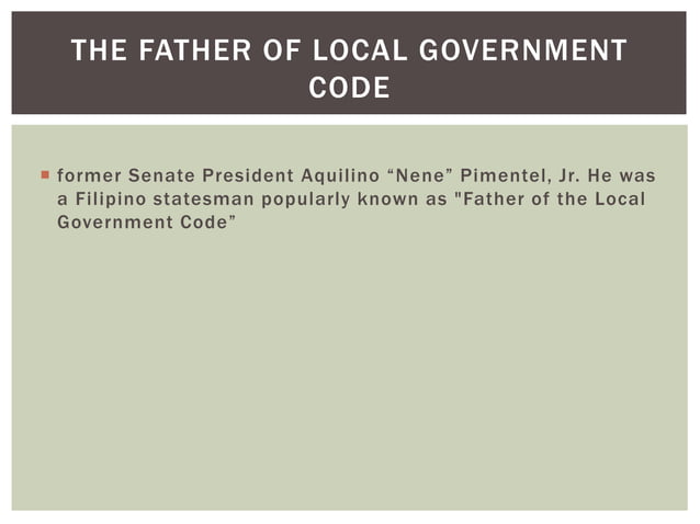 The Newly Created Local Government Code of the Philippines | PPTX ...