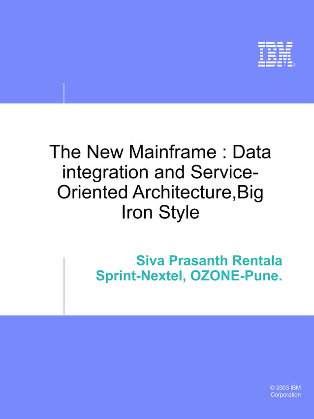 The new mainframe | PPT | Computing | Technology & Computing
