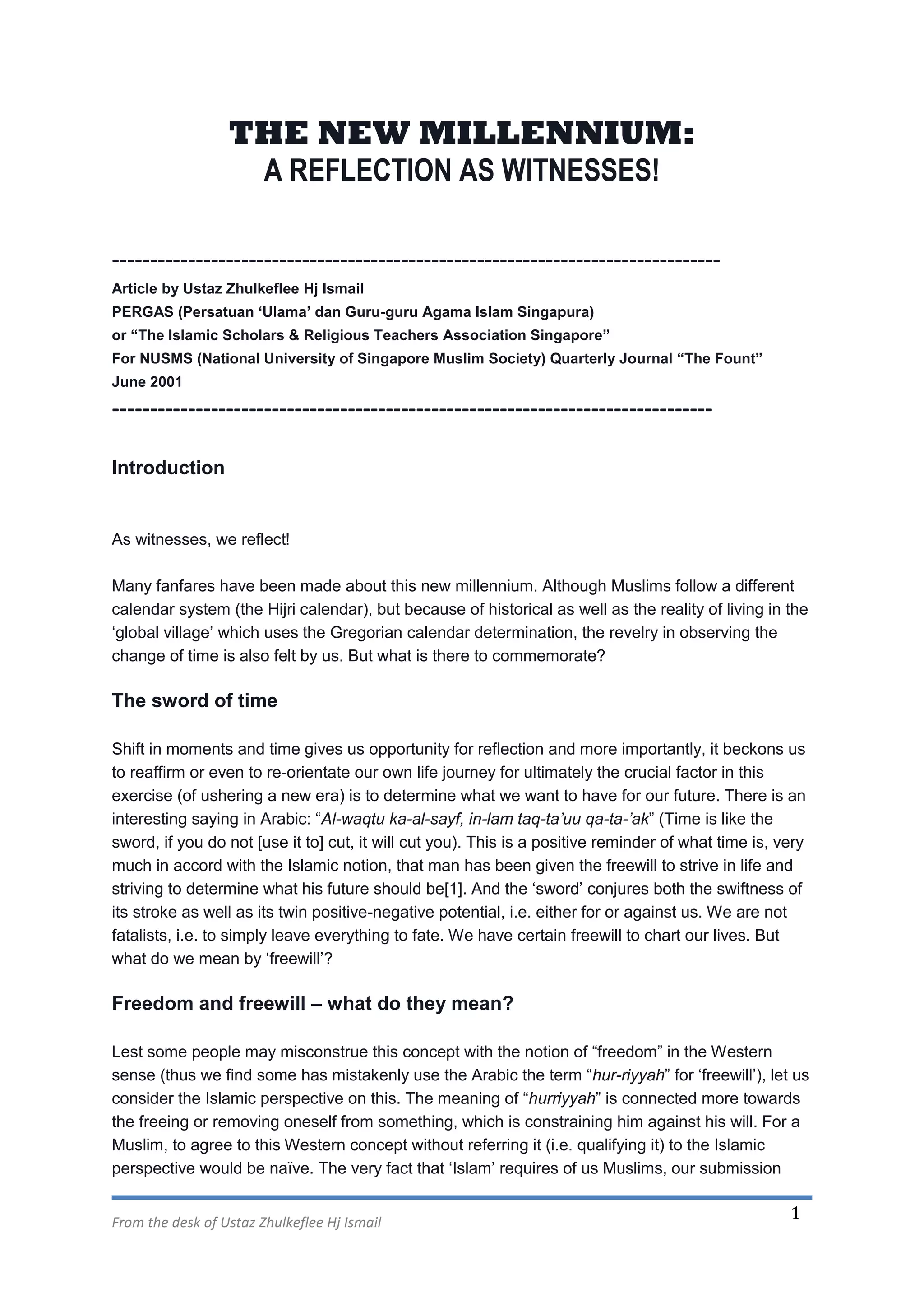 The new millenium | PDF