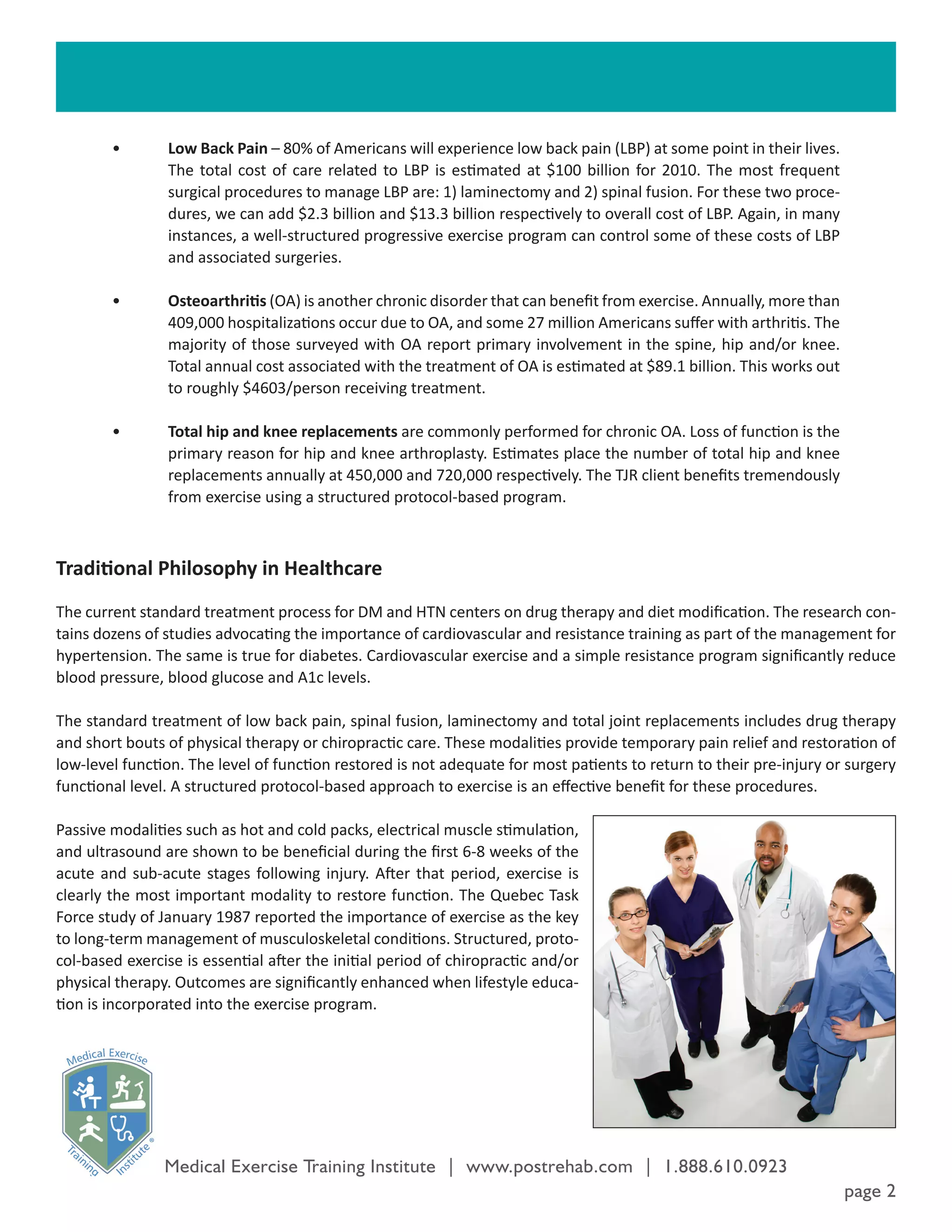 Medical Exercise Training: The New Modality | PDF