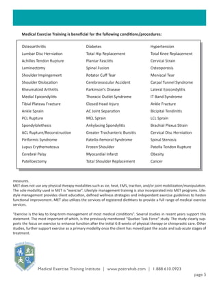 Medical Exercise Training: The New Modality | PDF