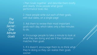 The new one minute manager | PPTX