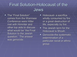 The new order and the holocaust | PPTX
