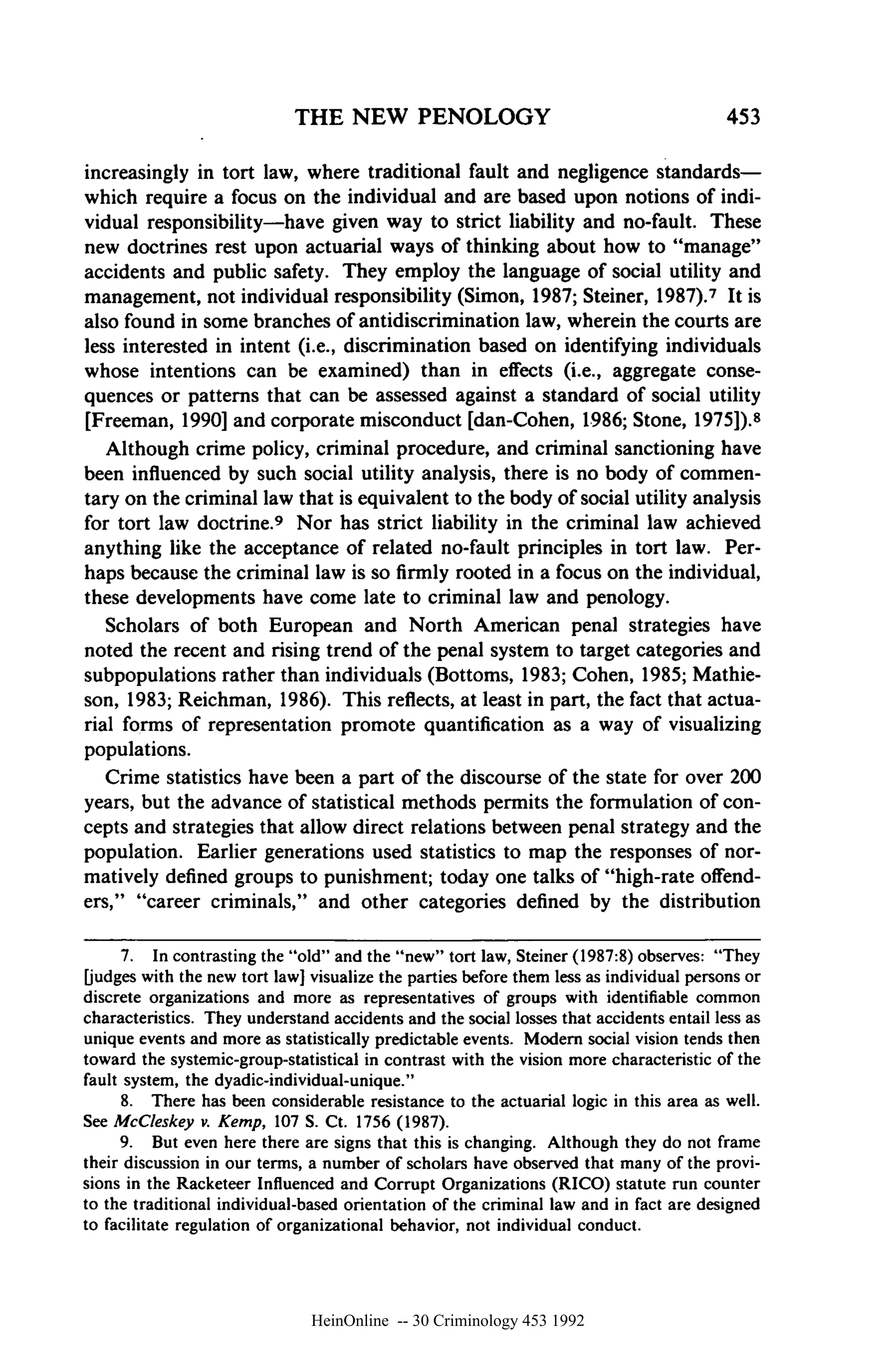 The new penology notes on the emerging strategy of corrections a | PDF