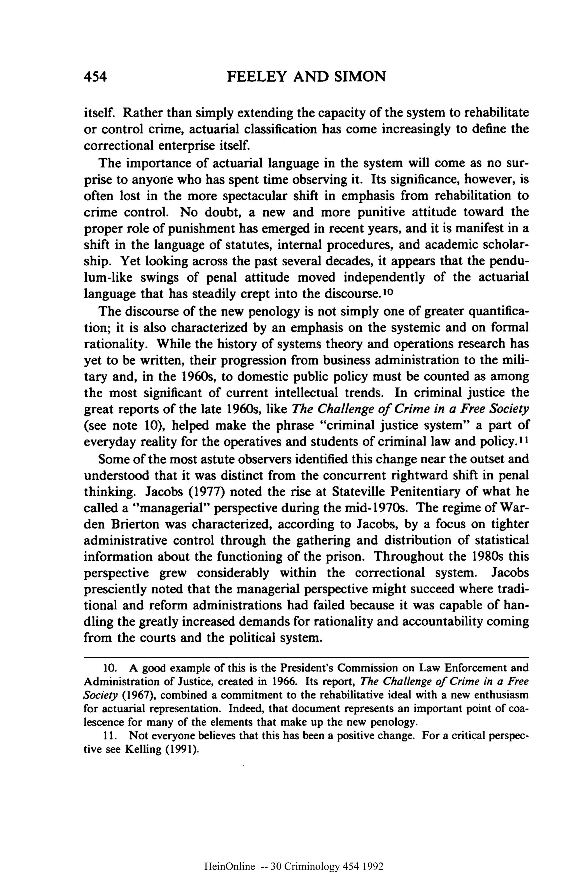 The new penology notes on the emerging strategy of corrections a | PDF