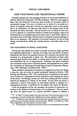 The new penology notes on the emerging strategy of corrections a | PDF