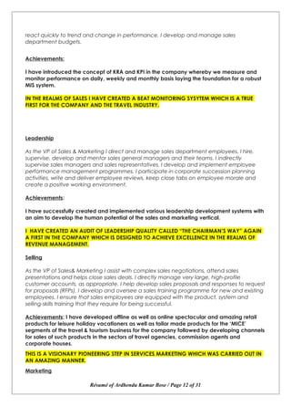 The new resume of ardhendu kumar bose new | DOC