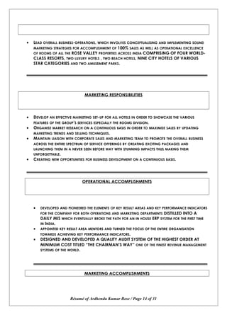 The new resume of ardhendu kumar bose new | DOC