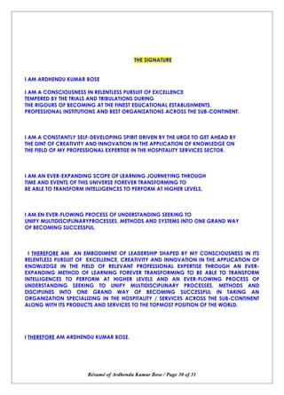 The new resume of ardhendu kumar bose new | DOC