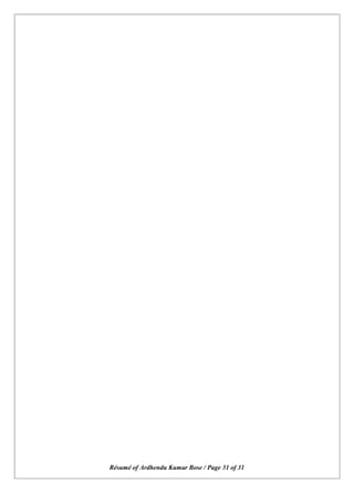 The new resume of ardhendu kumar bose new | DOC