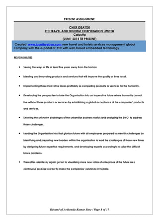 The new resume of ardhendu kumar bose new | DOC