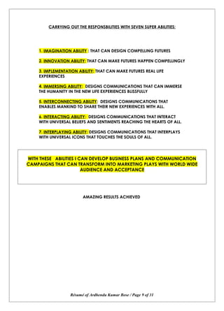 The new resume of ardhendu kumar bose new | DOC