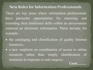 The new roles and strategies for information professionals | PPT