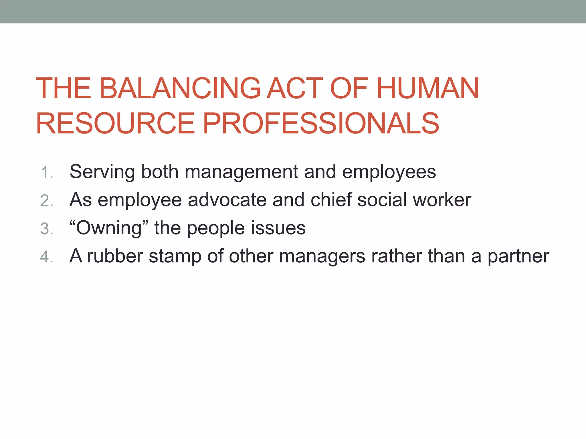Chapter 3: The new roles of human resources | PPTX