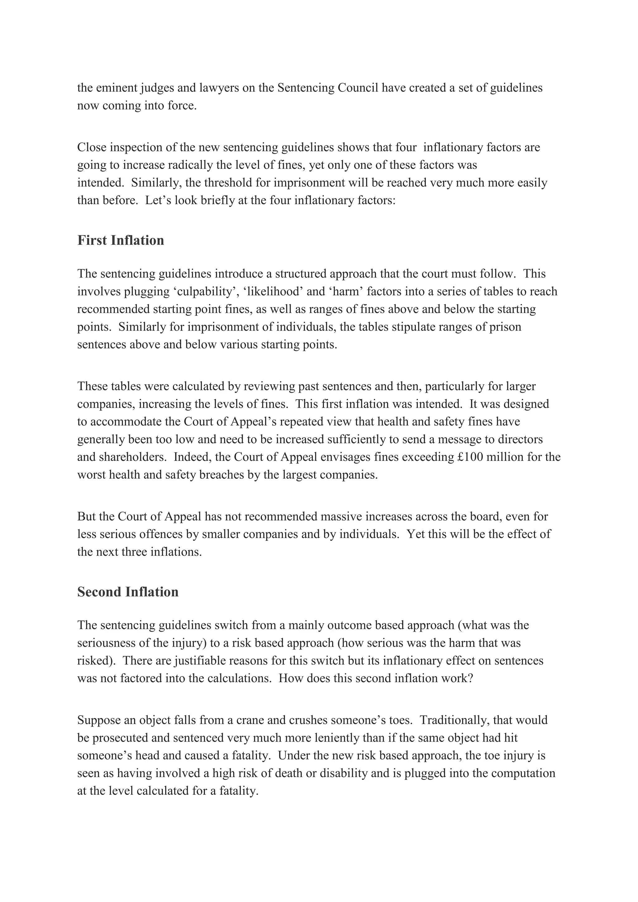 The new sentencing guidelines | PDF