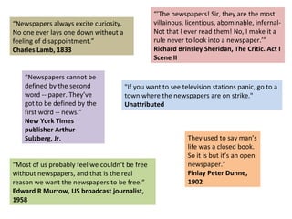 The newspaper lesson intro | PPT