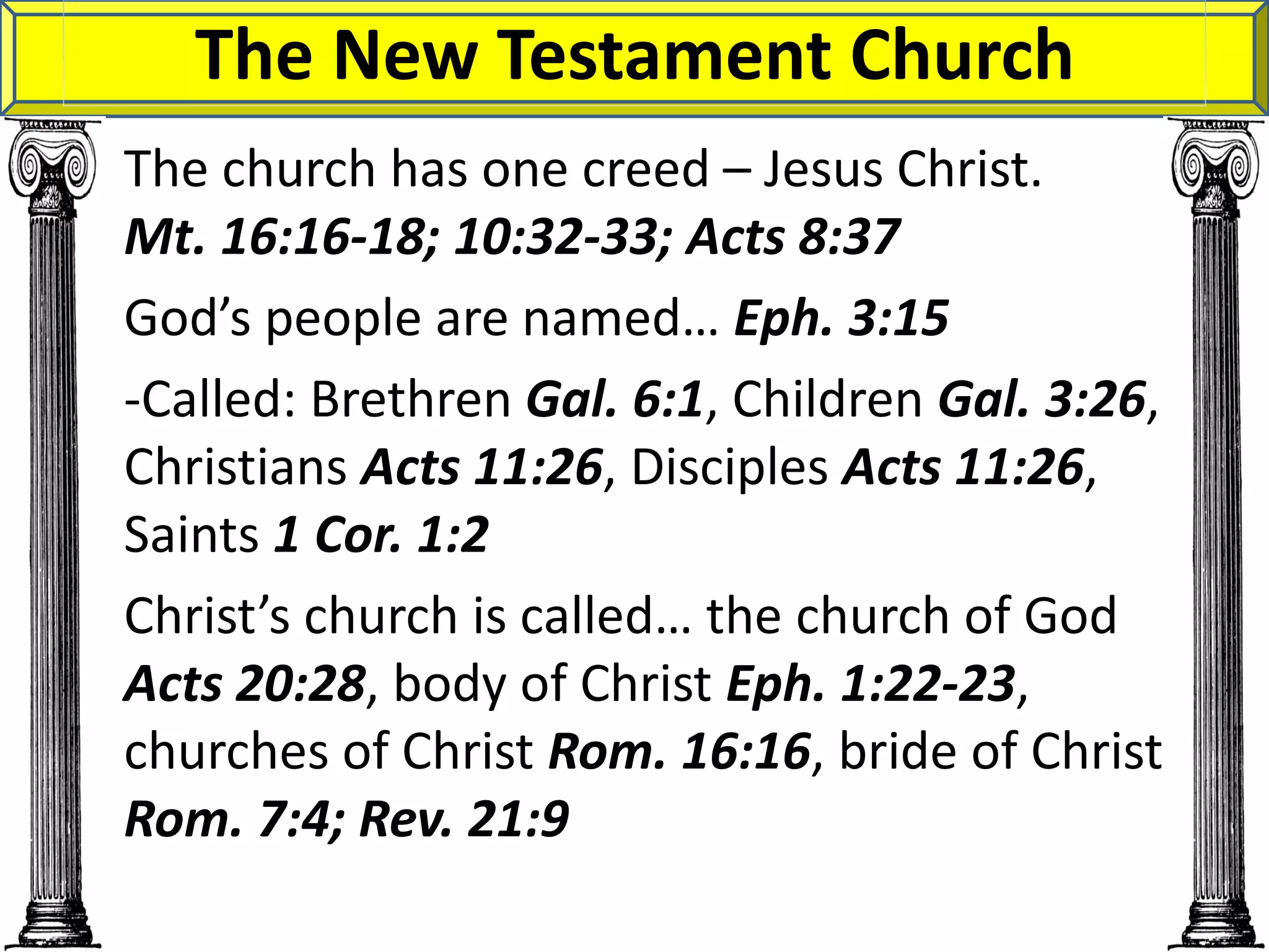 The New Testament church | PDF