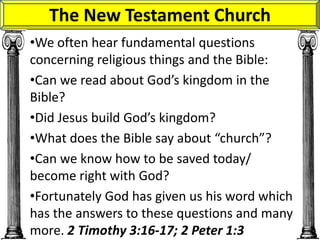 The New Testament church | PDF