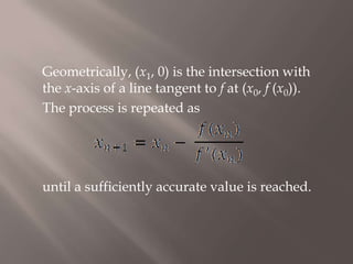 The newton raphson method | PPTX