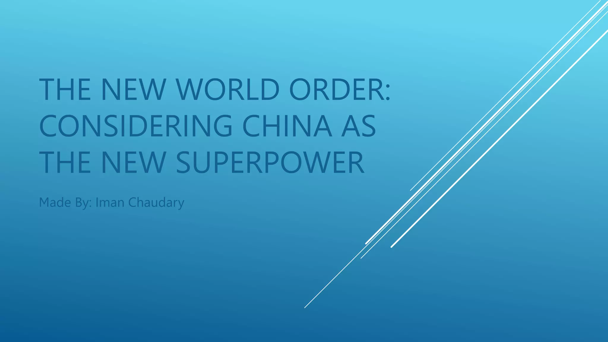 The New World Order | PPTX