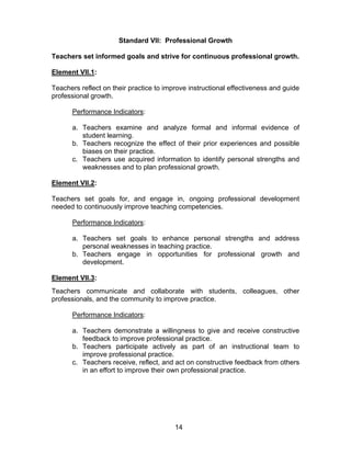 The new york teaching standards | PDF | Professional School | Postgraduate Education