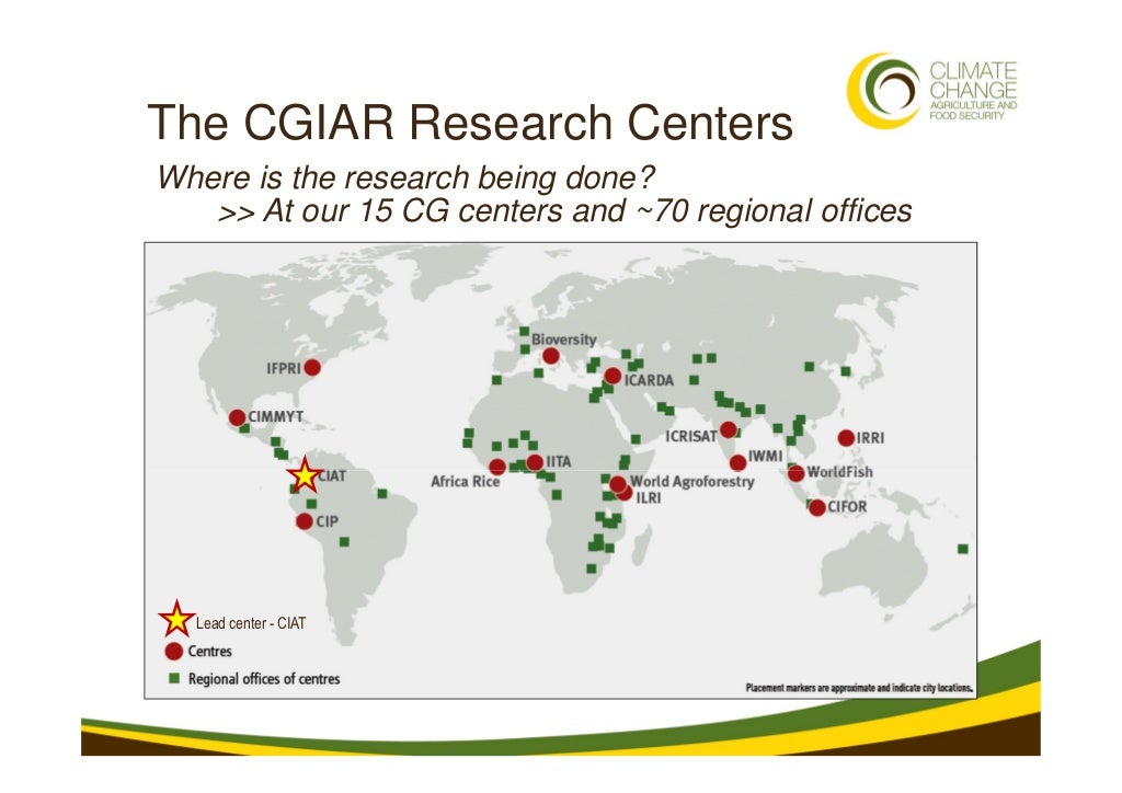The CGIAR Research Centers Where