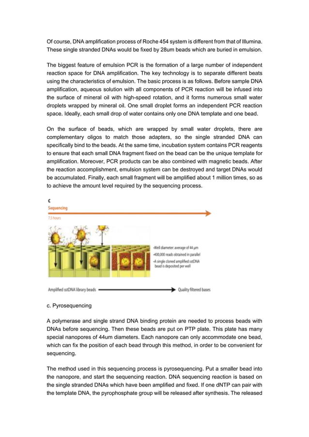 The next generation sequencing platform of roche 454 | PDF | Biotech ...
