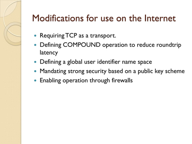 The NFS Version 4 Protocol | PPT