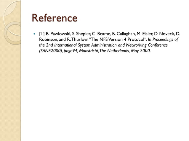 The NFS Version 4 Protocol | PPT