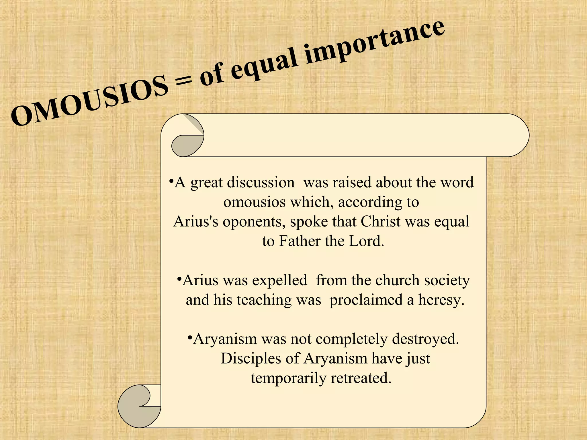 The nicaea council and aryanism | PPT