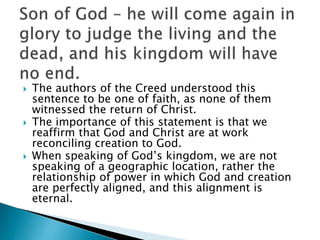 The Nice Creed: Class #3 | PPTX | Christianity | Religion & Spirituality