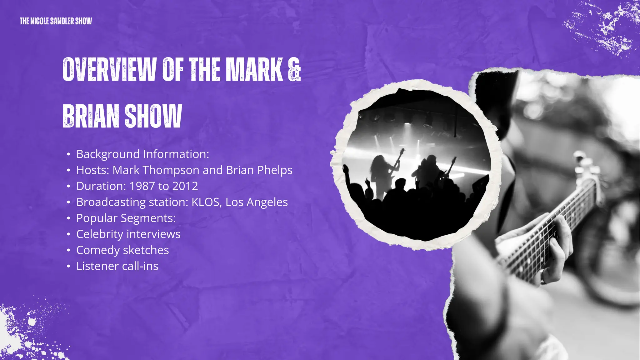 The Nicole Sandler Show Insights on the Mark & Brian Show | PPTX