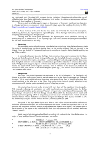 The niger delta crisis and advocacy for peace by the nigerian press a ...