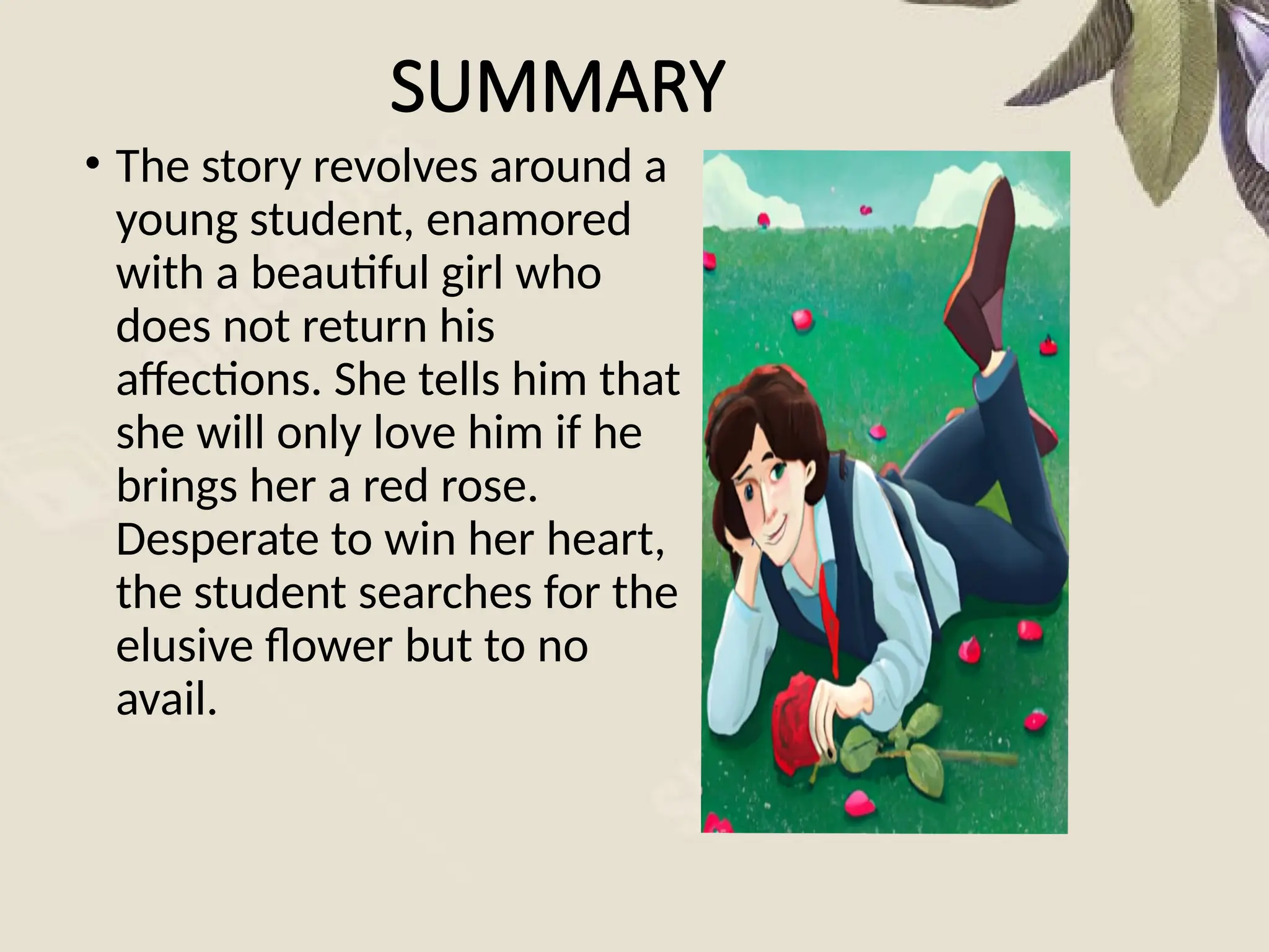 The Nightingale And The Red Rose By Oscar wilde-1.pptx