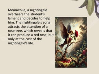 The Nightingale And The Red Rose by oscar wilde | PPTX