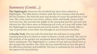 The nightingale and the rose by oscar wilde | PPTX