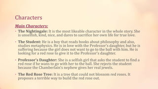 The nightingale and the rose by oscar wilde | PPT