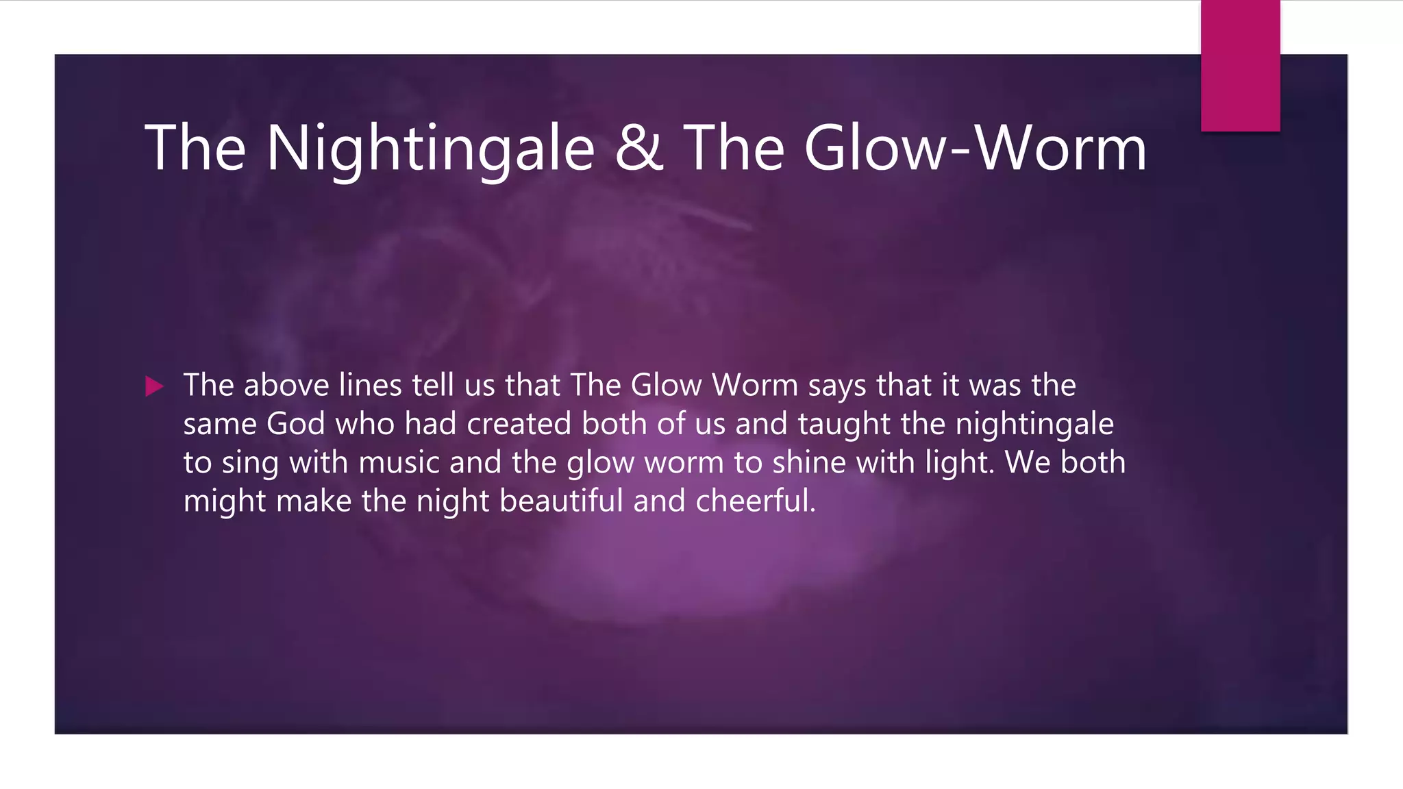 The Nightingale & The Glow Worm | PPTX