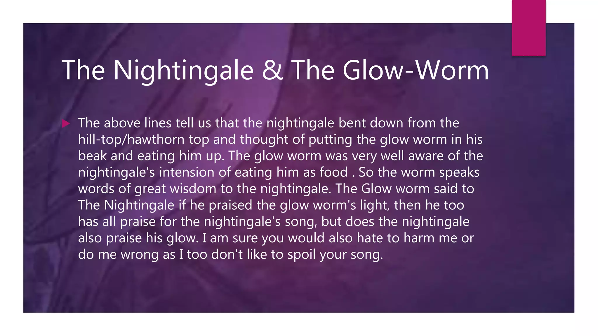 The Nightingale & The Glow Worm | PPTX